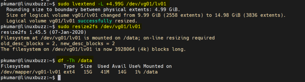 How To Increase LVM Partition Size In Linux